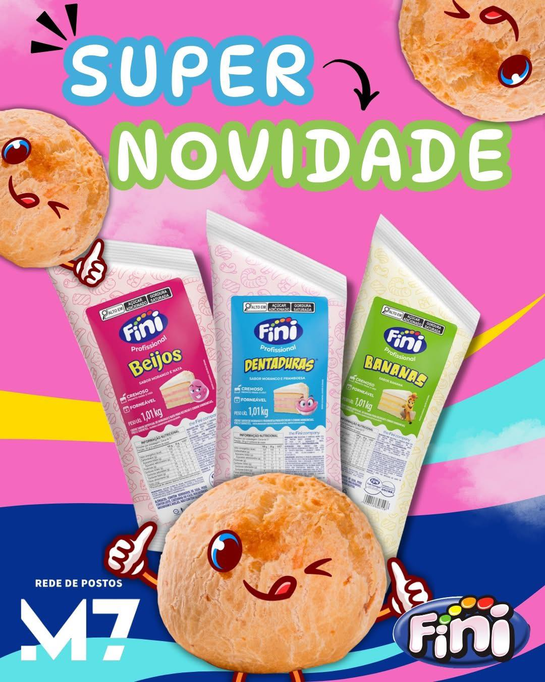 Pão de queijo com recheio de Fini é a novidade dos Postos M7 vem ...
